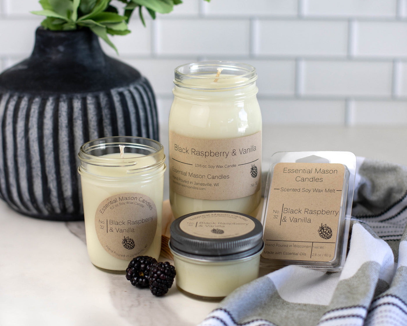 Essential Mason Candles - All Natural Hand Poured Soy Candles