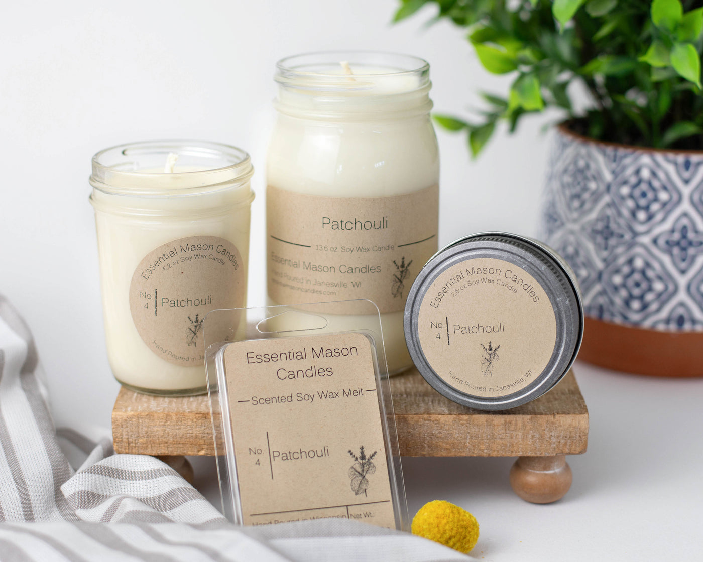 Essential Mason Candles - All Natural Hand Poured Soy Candles